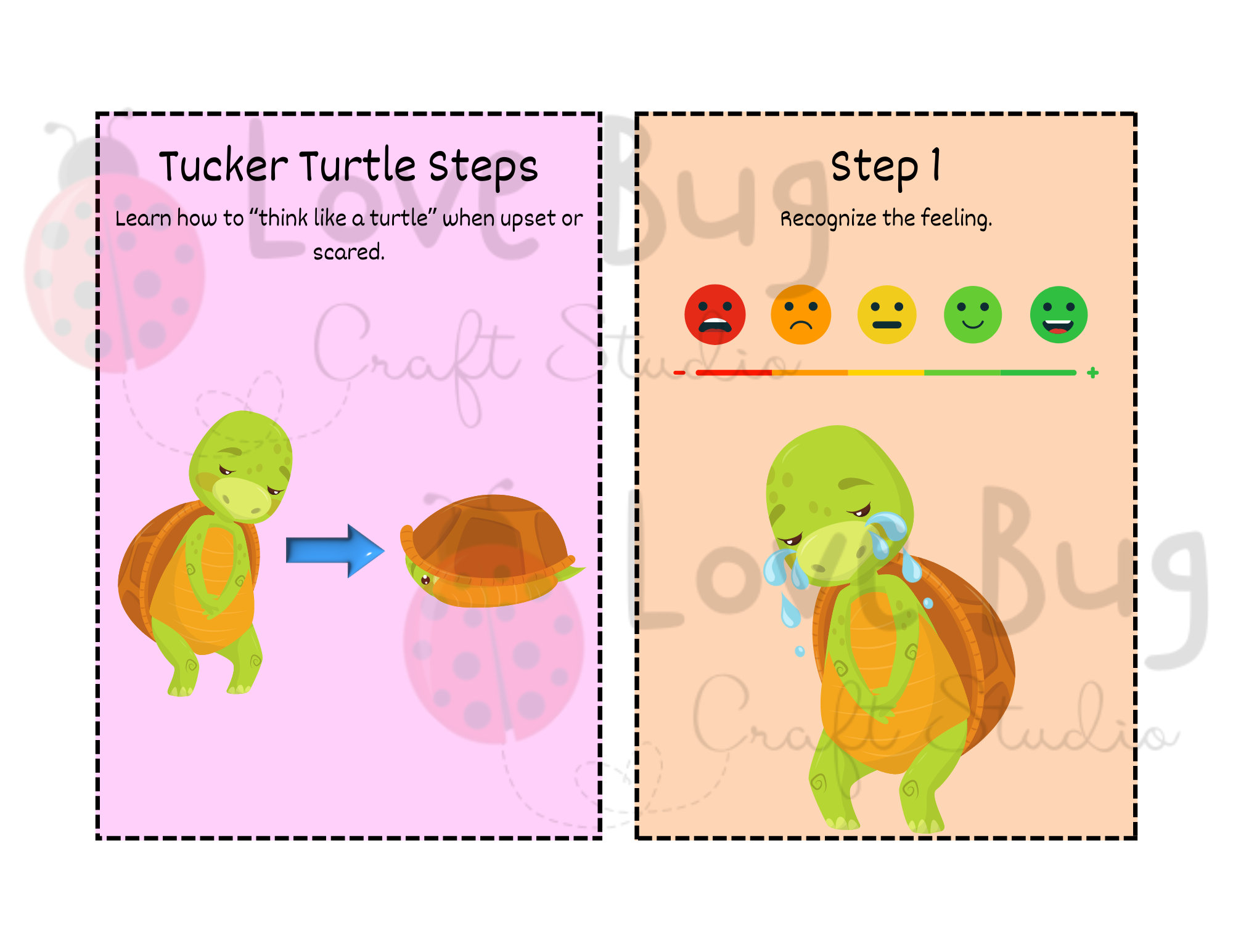 Tucker Turtle Calming Cards | Child Development Printable | Emotion ...