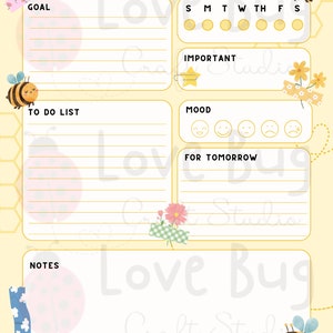 Bumble Bee Themed Digital Planner - Bundle - Etsy