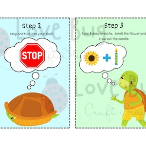 Tucker Turtle Calming Cards | Child Development Printable | Emotion ...