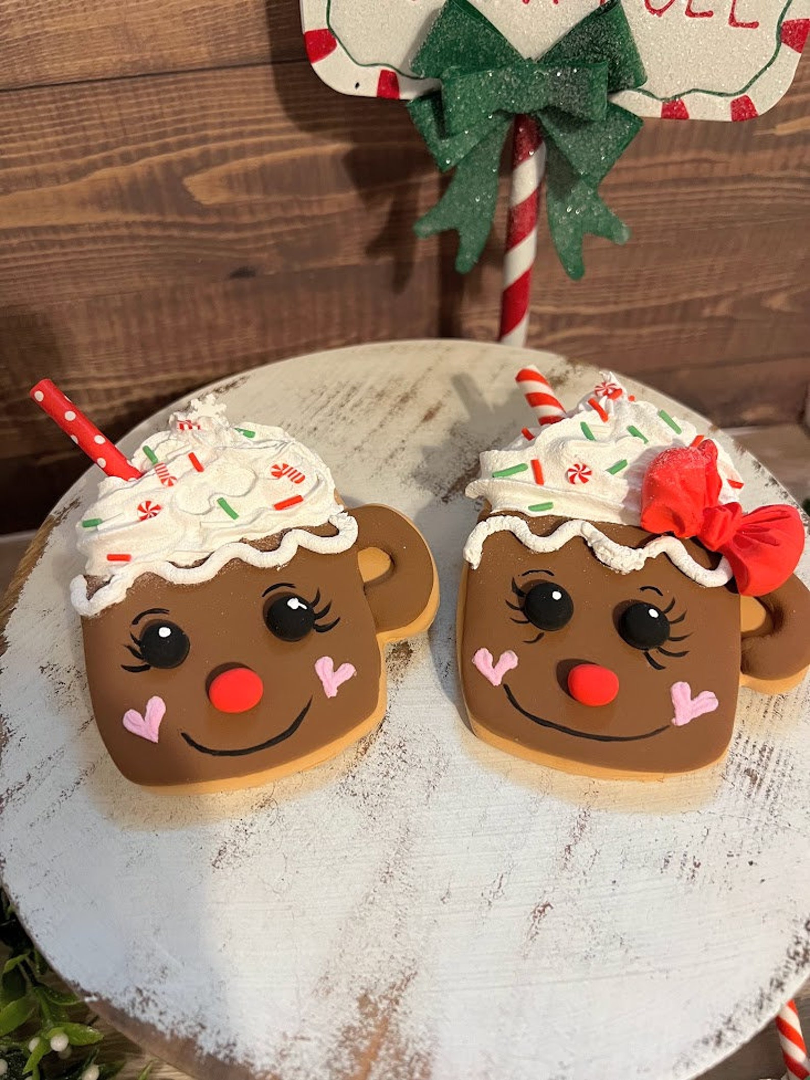 Cocoa Mug Gingerbread Fake Cookies Christmas Cookies Faux - Etsy