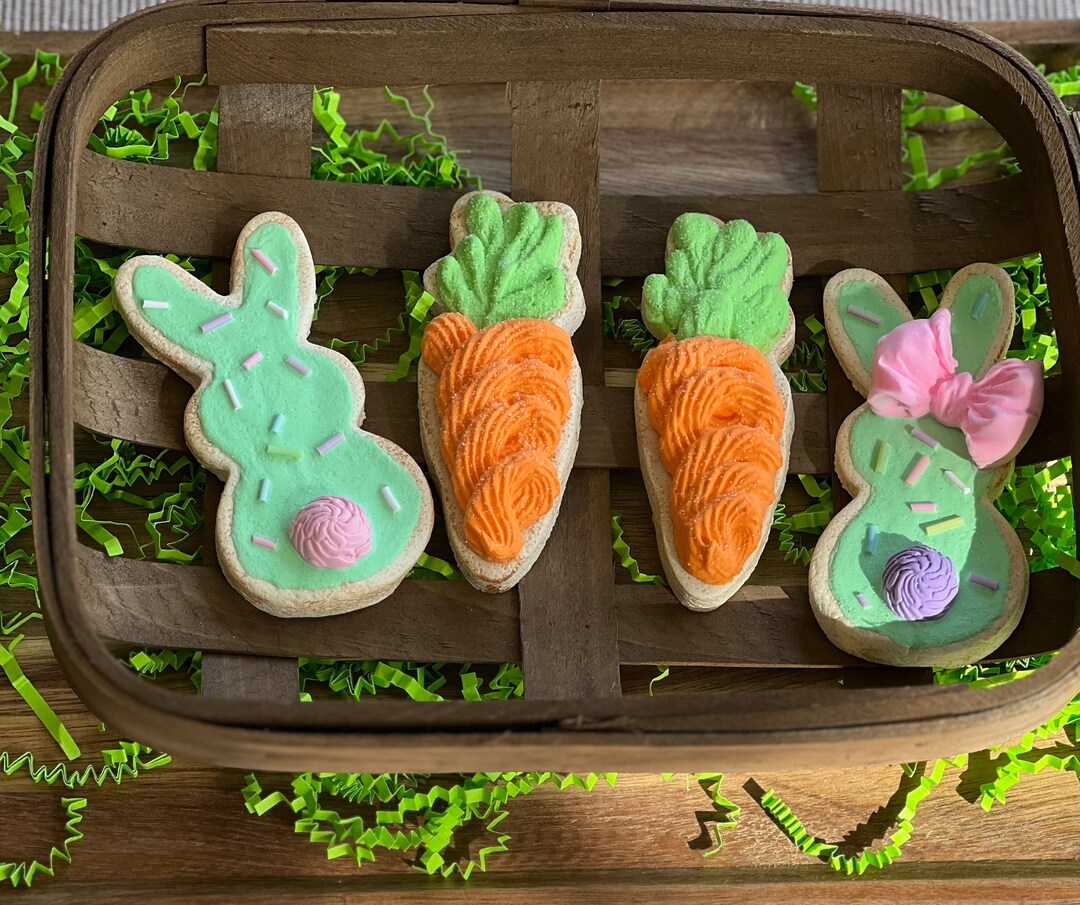 Fake Carrot Sugar Cookies, Faux Cookies, Easter Bunny Cookie, Bunny ...