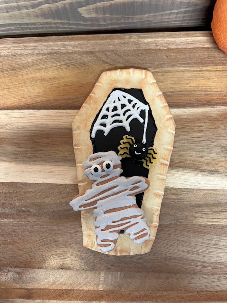 Fake Coffin Mummy Pastry, Mummy Decor, Kitchen Decor, Halloween Tiered ...
