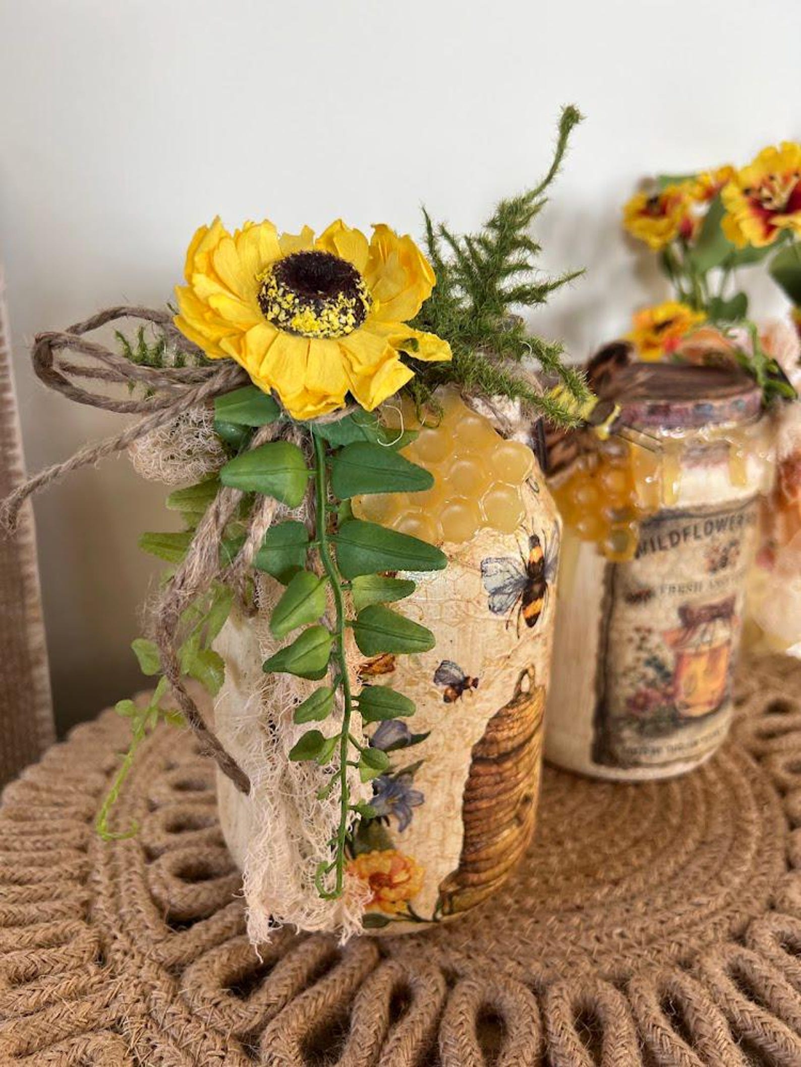 Bee Hive Jar Decor, Honey Jar, Bee Lover, Coffee Bar Decor, Birthday ...