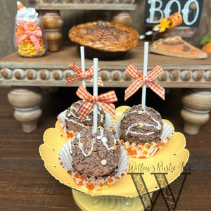 Fake Fall Harvest Cake Pops, Cocoa Balls, Fall Decor, Primitive Decor ...