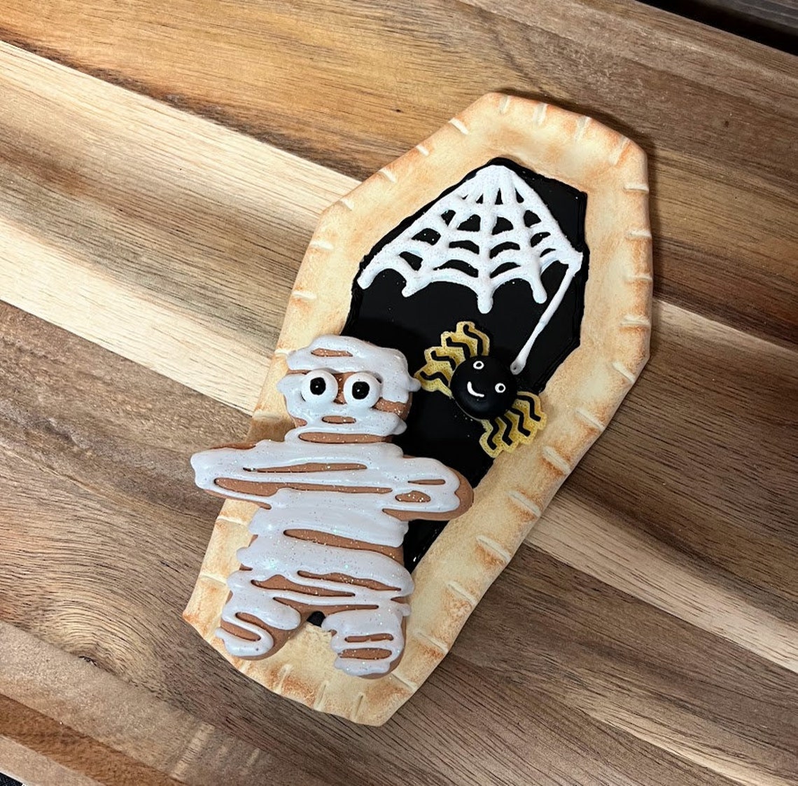 Fake Coffin Mummy Pastry, Mummy Decor, Kitchen Decor, Halloween Tiered ...