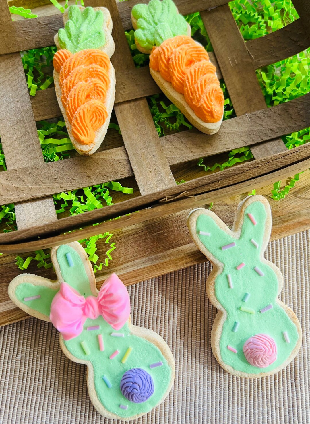 Fake Carrot Sugar Cookies, Faux Cookies, Easter Bunny Cookie, Bunny ...