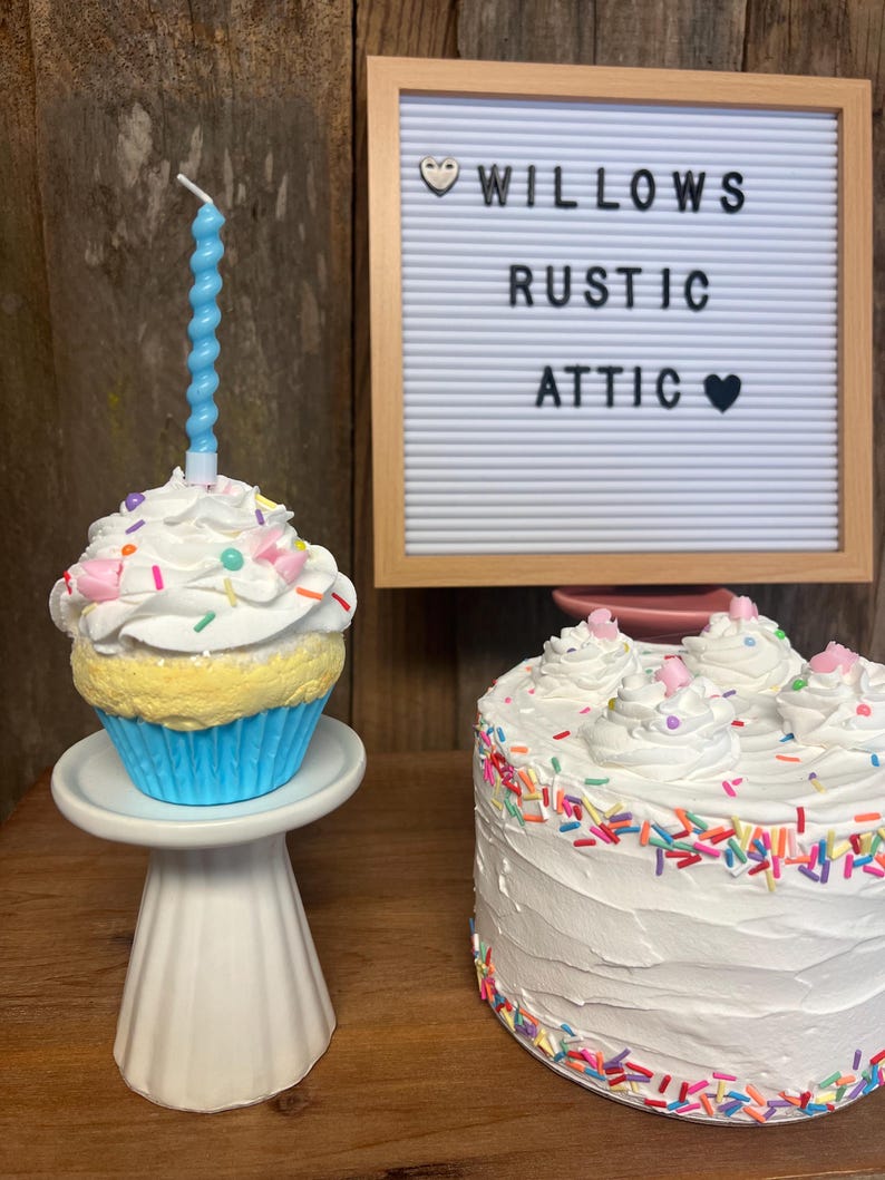 Fake Pastel Sprinkle Cake, Tiered Tray Decor, Photo Prop, Birthday ...