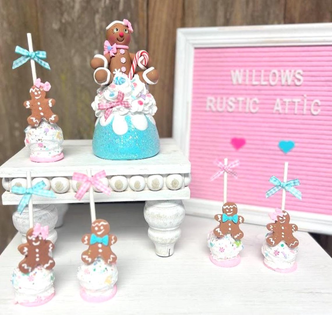 Christmas Gumdrop Decor, Gingerbread, Christmas Cake Pops, Gingies ...