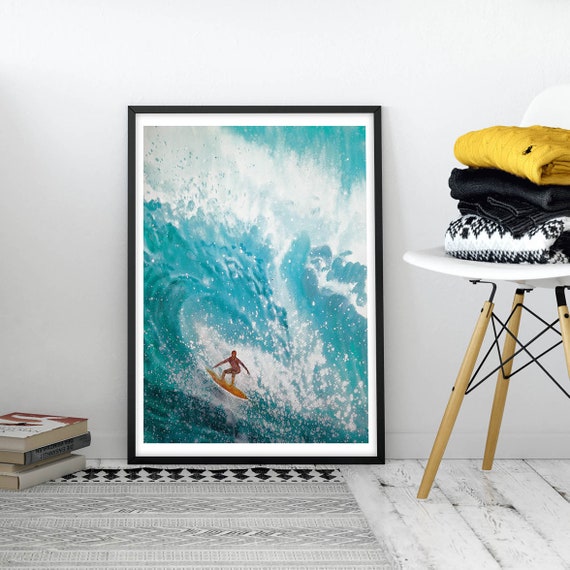 Watercolor surf art print digital download Watercolor Painting etna.com.pe