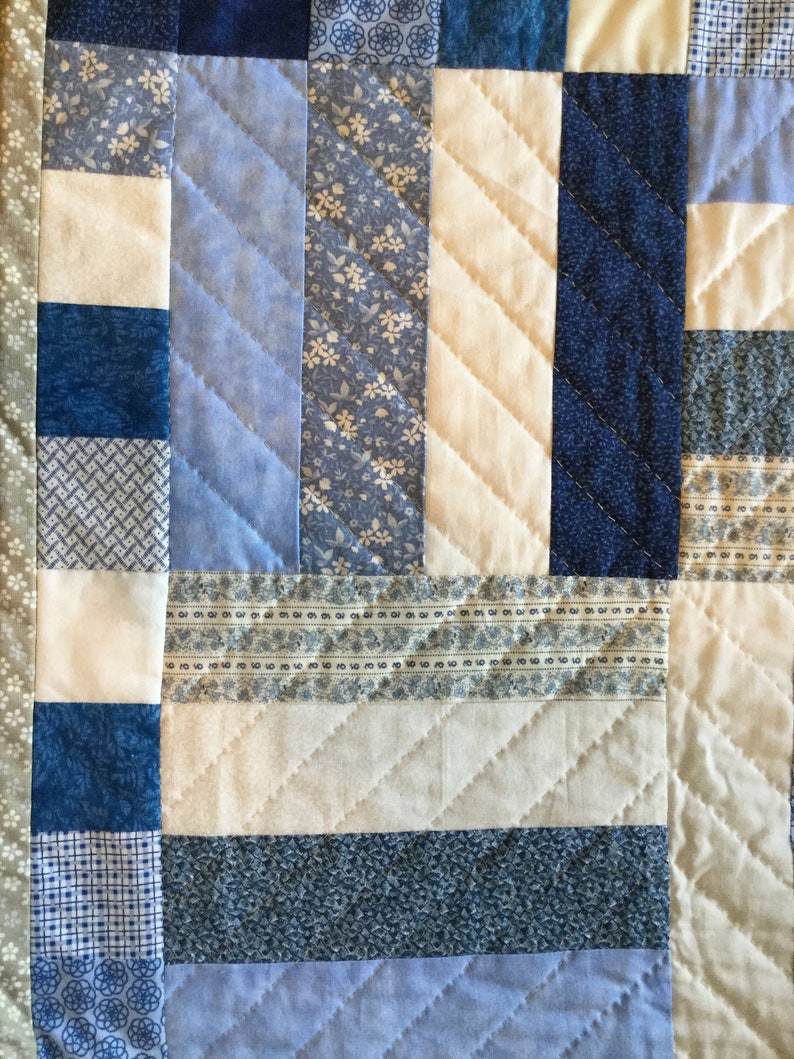 Blue Handmade Quilt, Crib, Boy - Etsy