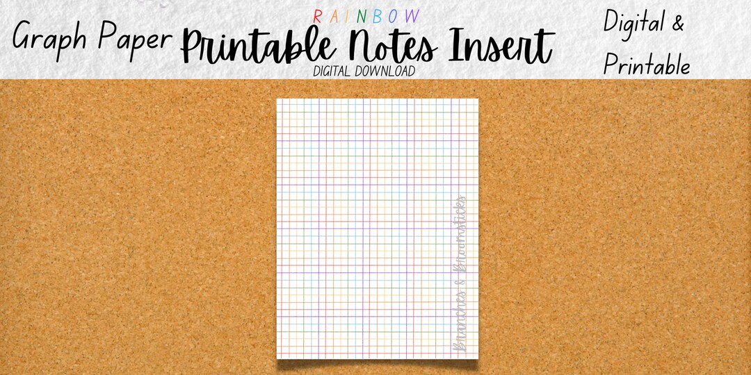 Rainbow Graph Paper, Printable Graph Paper, Rainbow Goodnotes Template ...