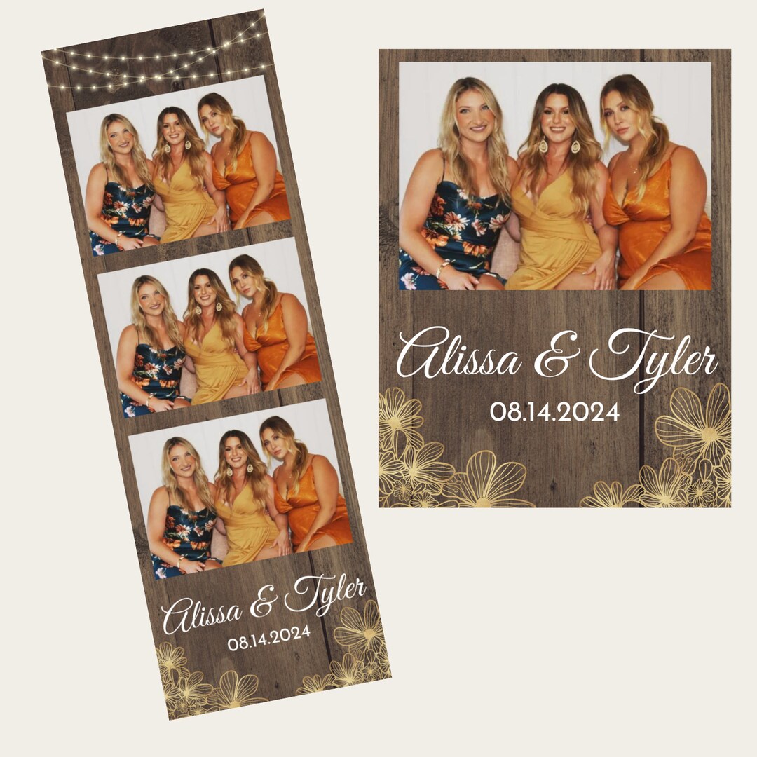 Wedding Photo Booth Template, Rustic Photo Booth Template, Photo Booth ...