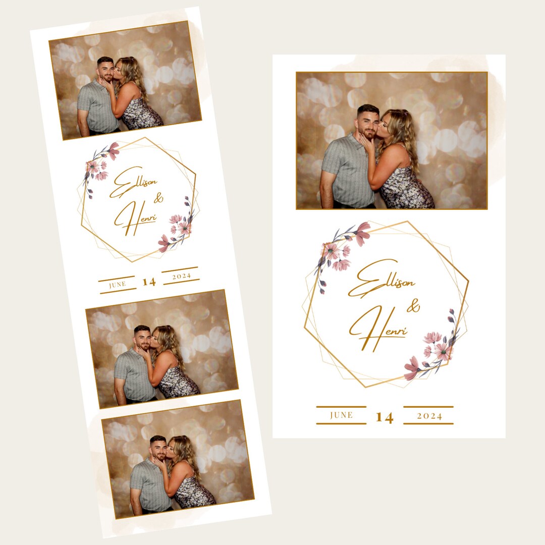 Wedding Photo Booth Template, Simple Photo Booth Template, Elegant ...
