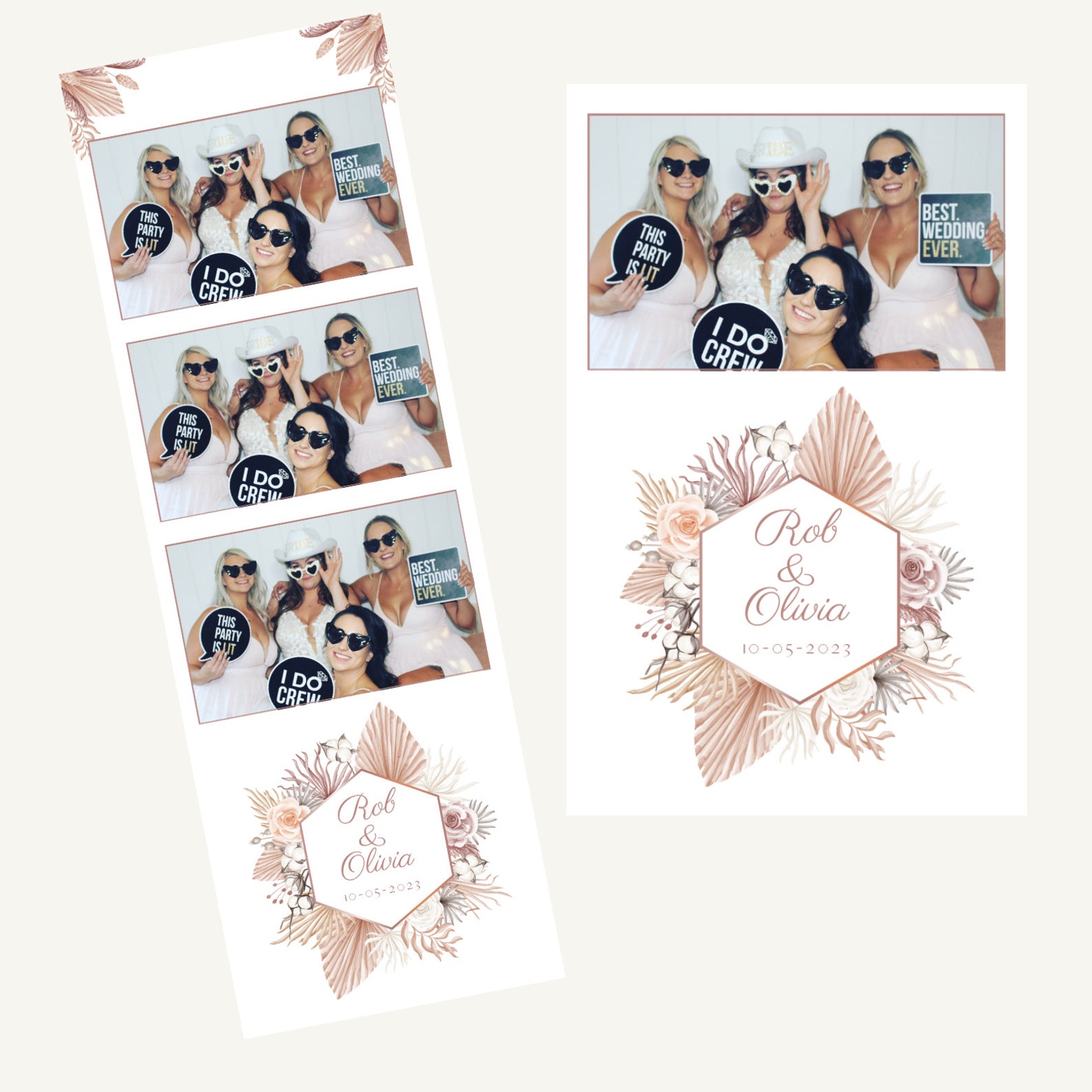 Wedding Photo Booth Template, Boho Photo Booth Template, Photo Booth ...