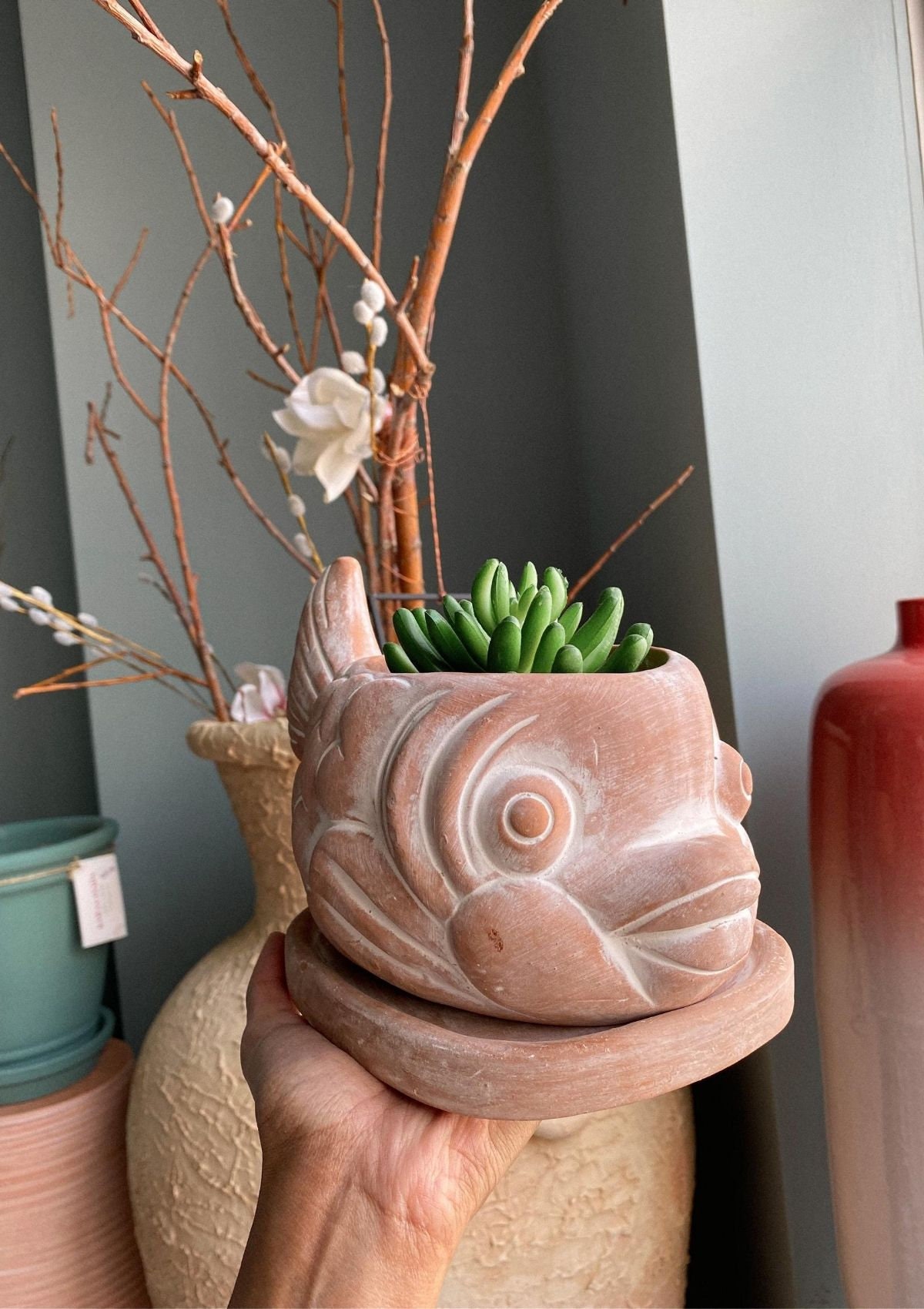 Nemo Fish Handmade Terracotta Clay Cute Pot - Etsy