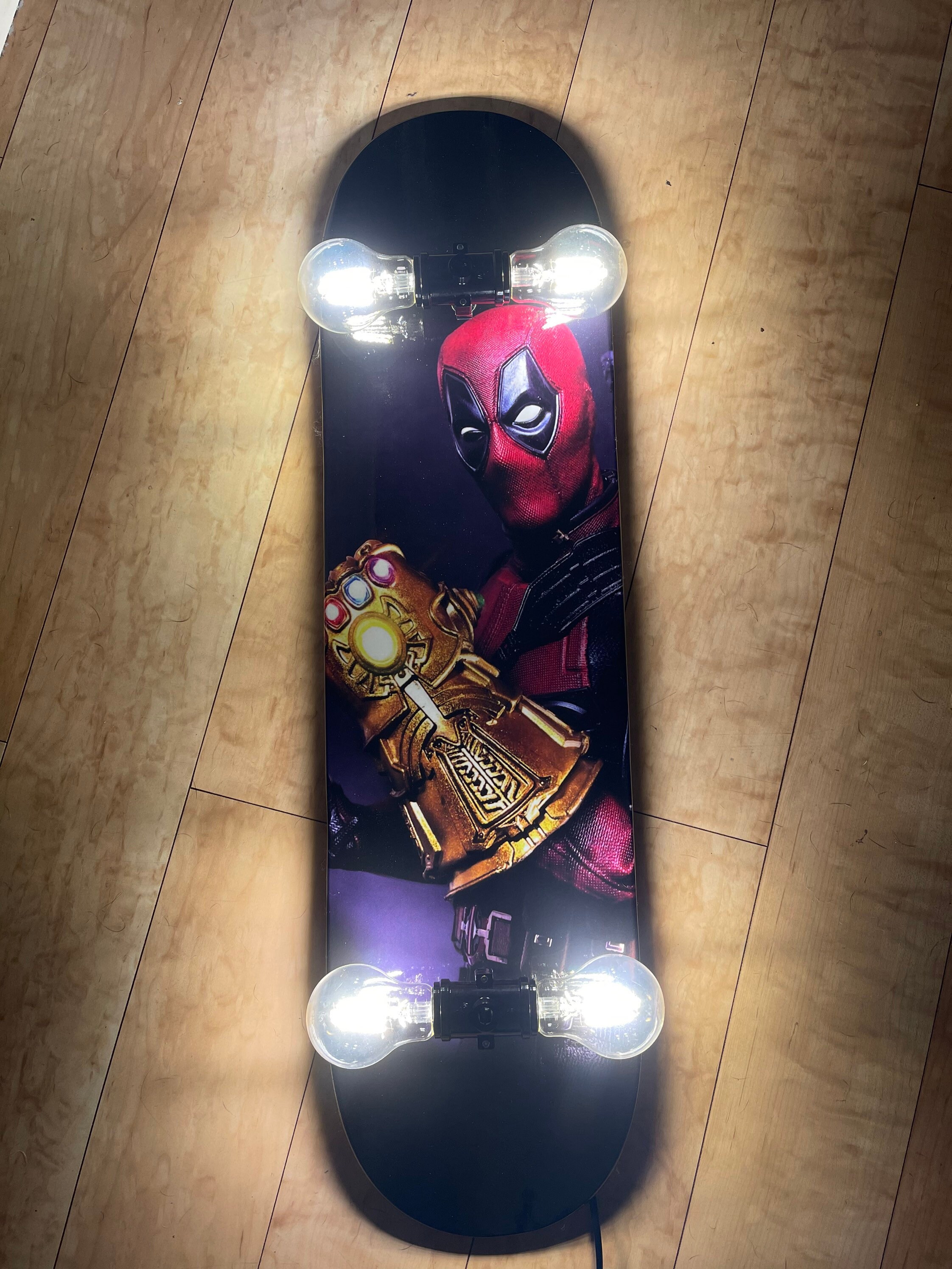 Deadpool Gauntlet Skateboard Lamp - Etsy UK