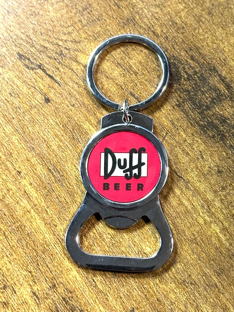 Duff Beer Bottle Opener Keychain - Etsy