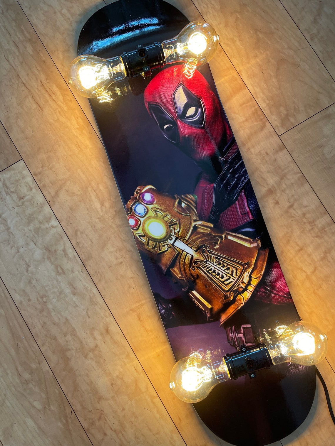 Deadpool Gauntlet Skateboard Lamp - Etsy UK