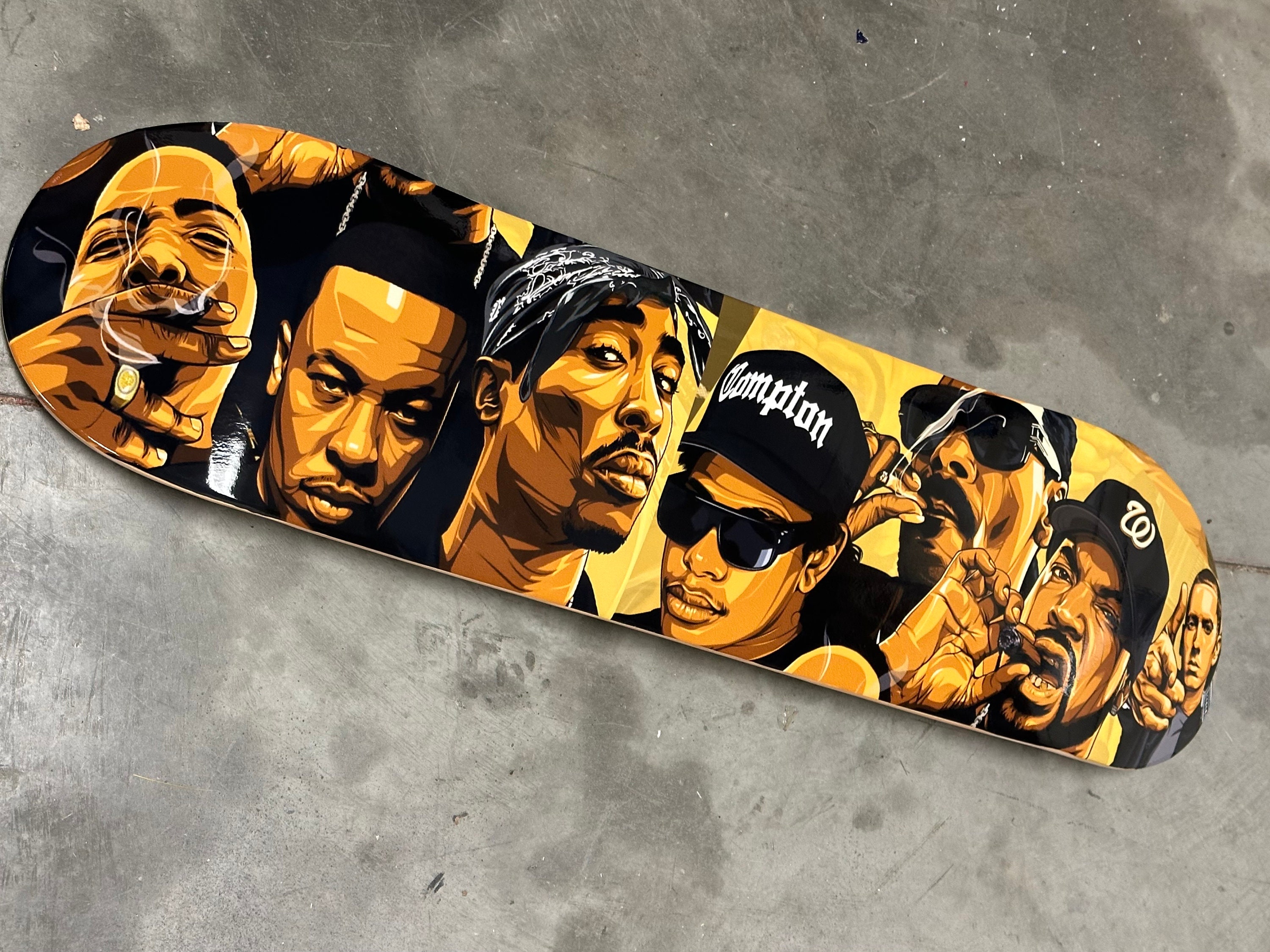 West Coast Rap Skateboard Deck - Etsy