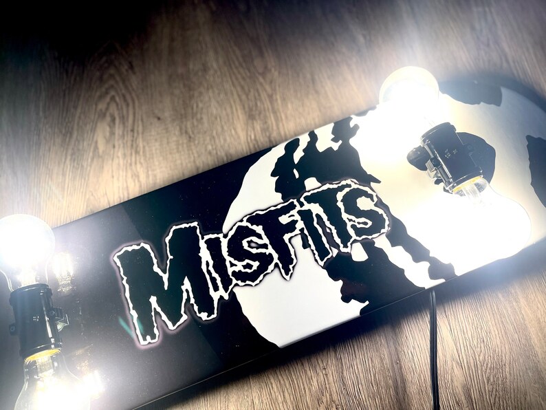 The Misfits Skateboard Lamp - Etsy