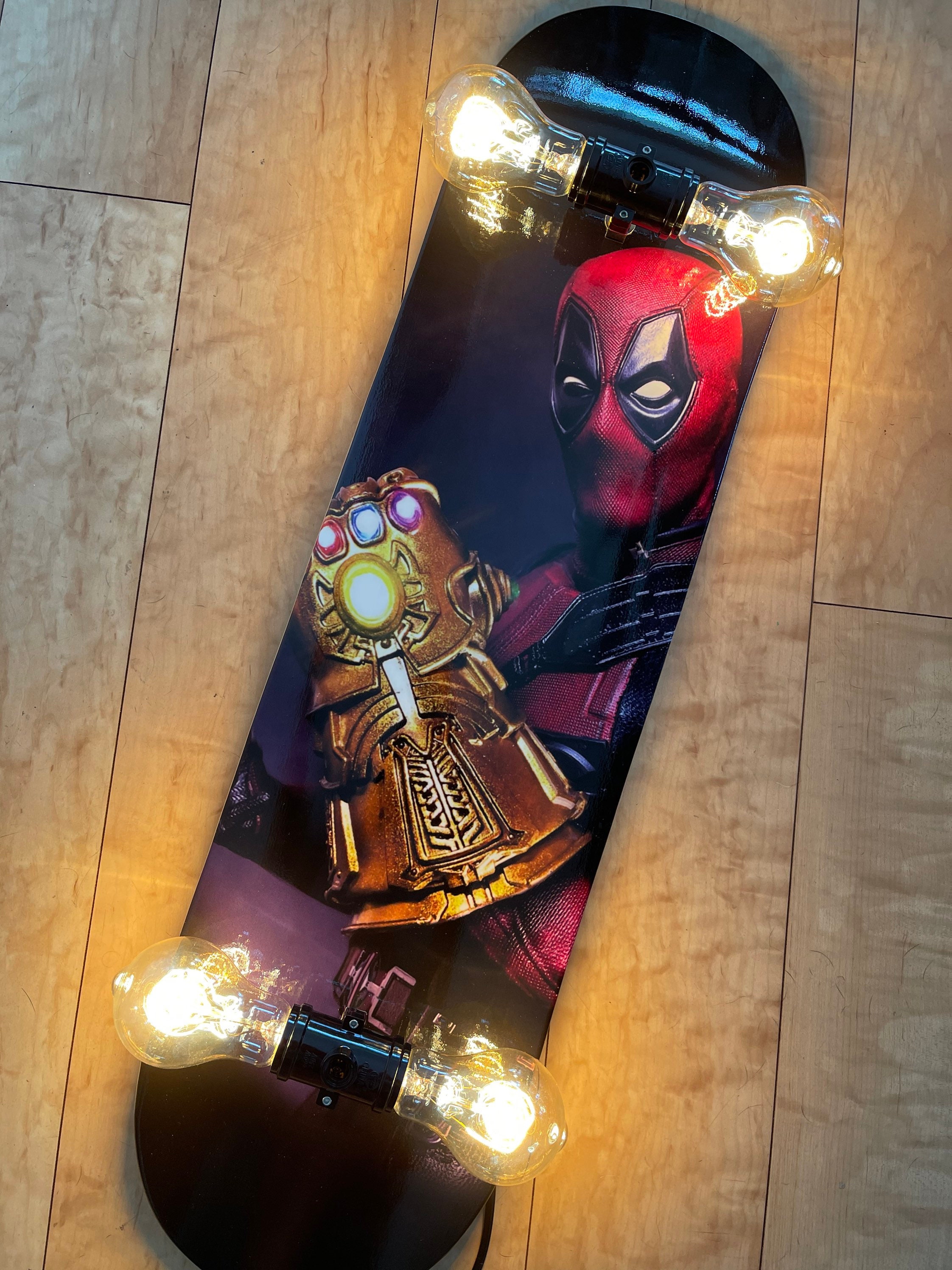 Deadpool Gauntlet Skateboard Lamp - Etsy UK