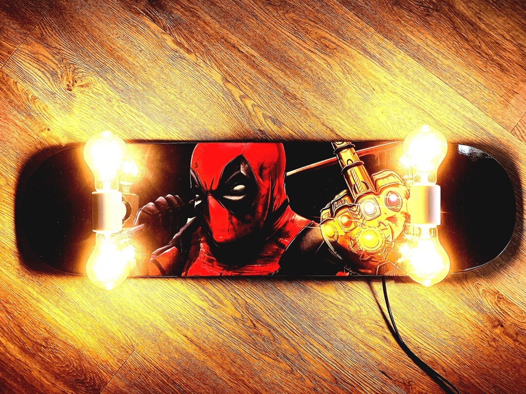 Deadpool Skateboard Lamp - Etsy