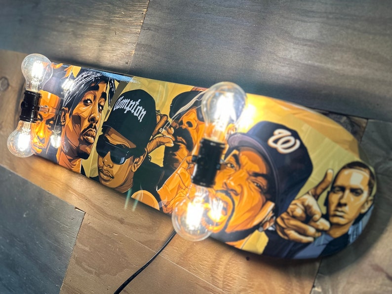 West Coast Rap Skateboard Lamp - Etsy