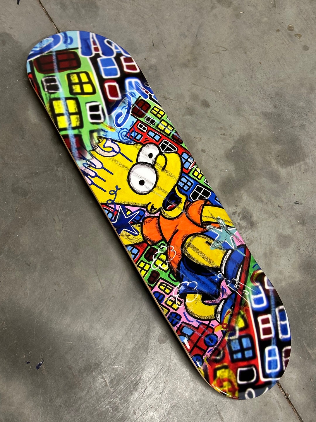 Bart Simpson Skateboard Deck - Etsy
