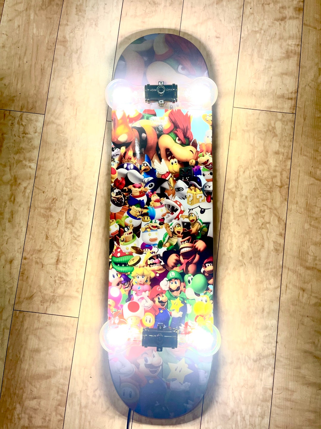 Nintendo Characters Skateboard Lamp - Etsy