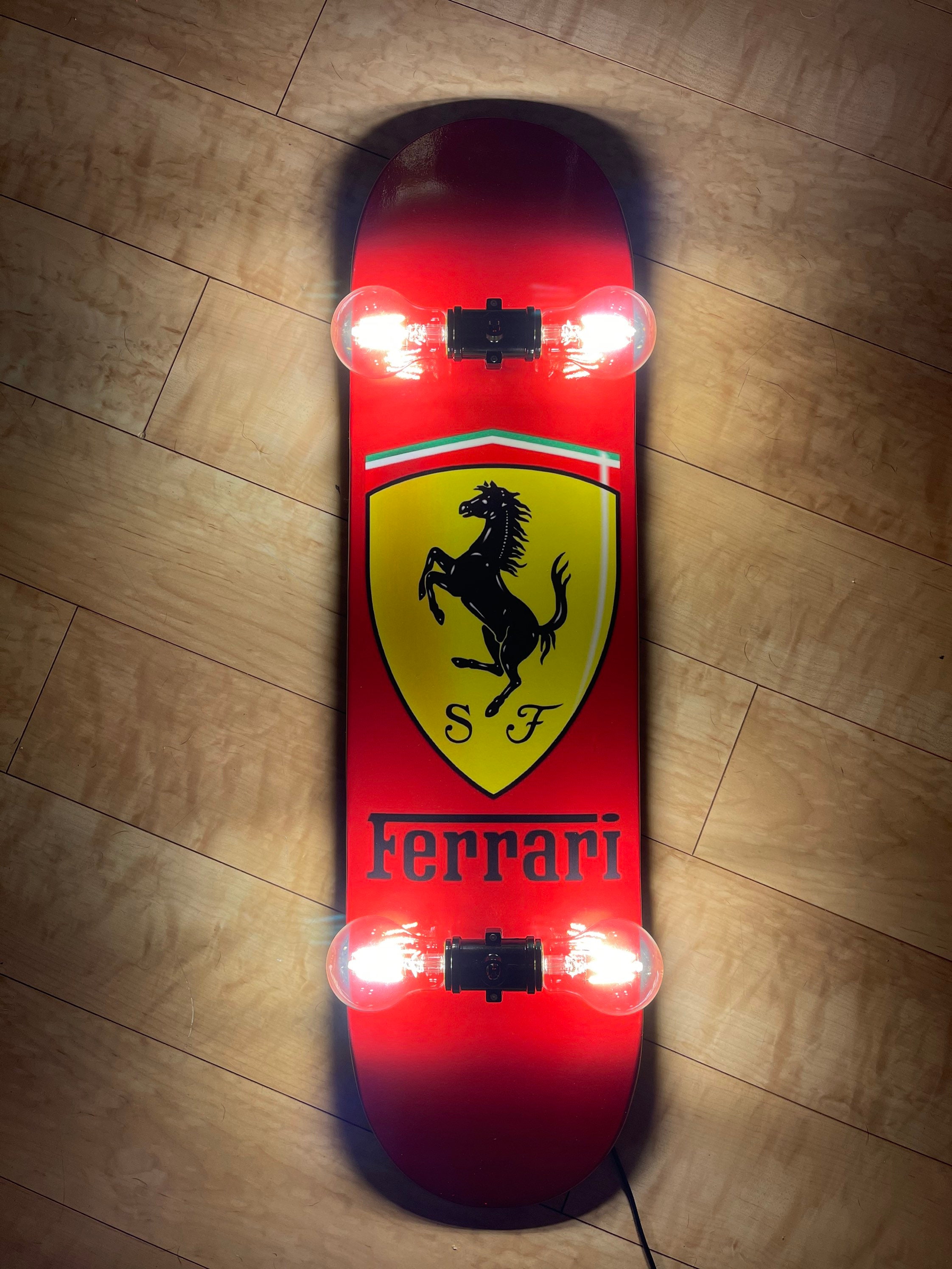 Ferrari Skateboard Lamp - Etsy
