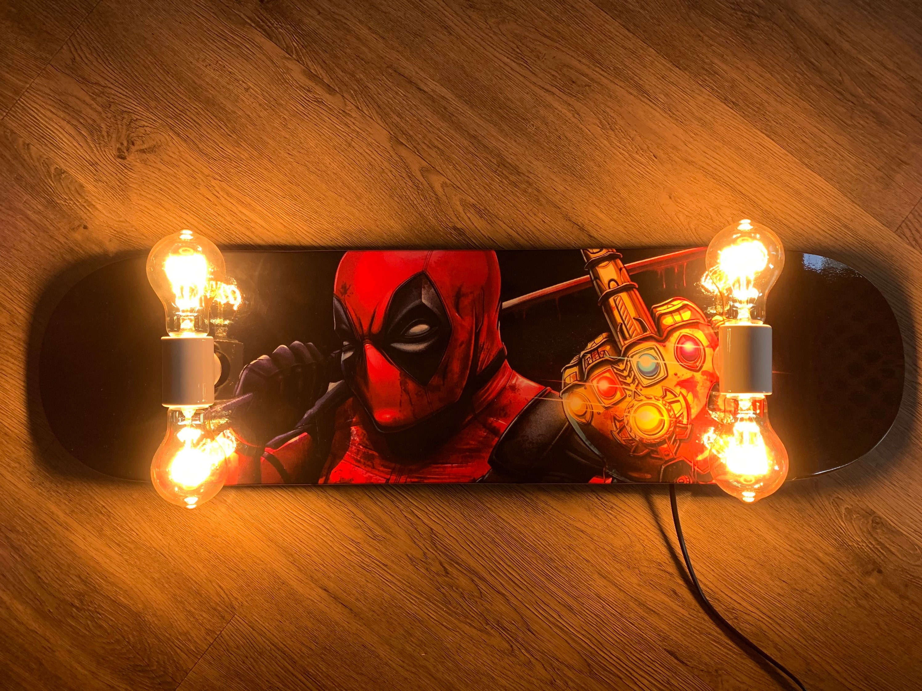 Deadpool Skateboard Lamp - Etsy