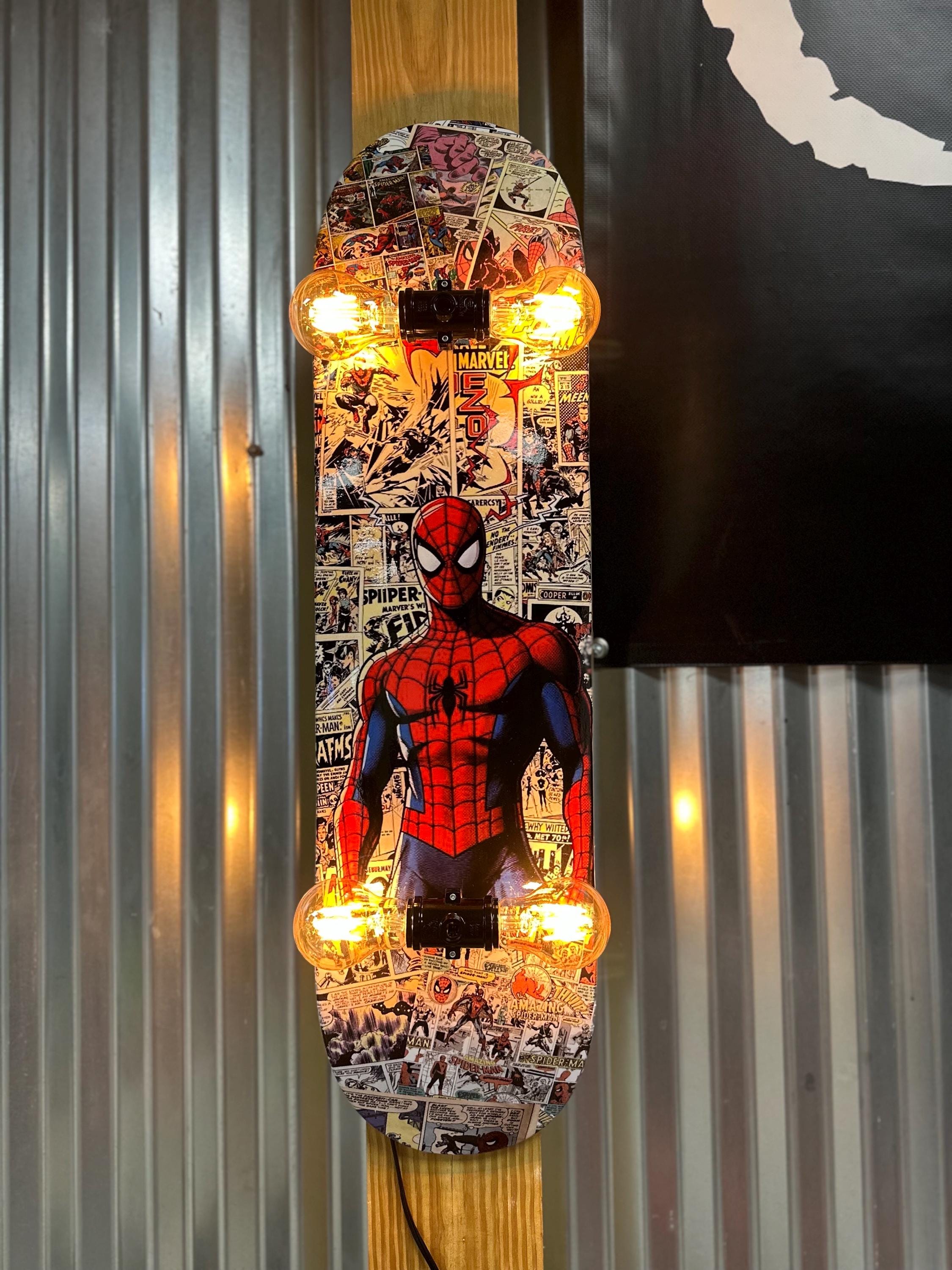 Spider-man Skateboard Lamp - Etsy