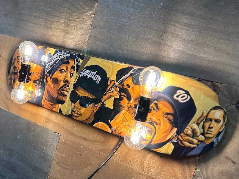 West Coast Rap Skateboard Lamp - Etsy