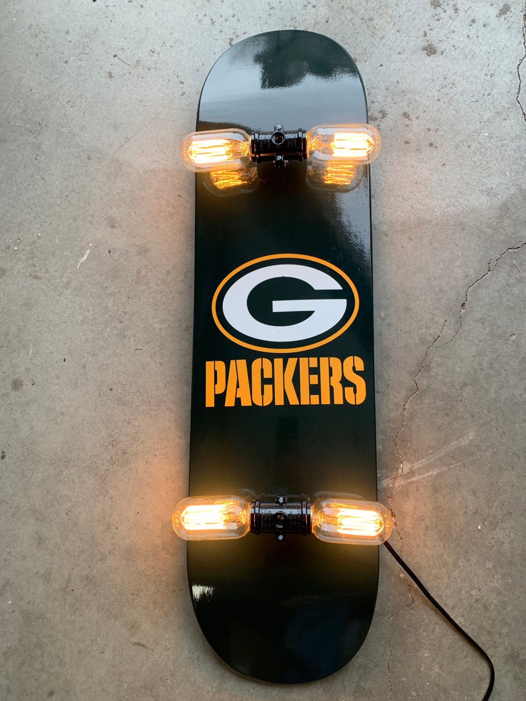Green Bay Packers Skateboard Lamp - Etsy