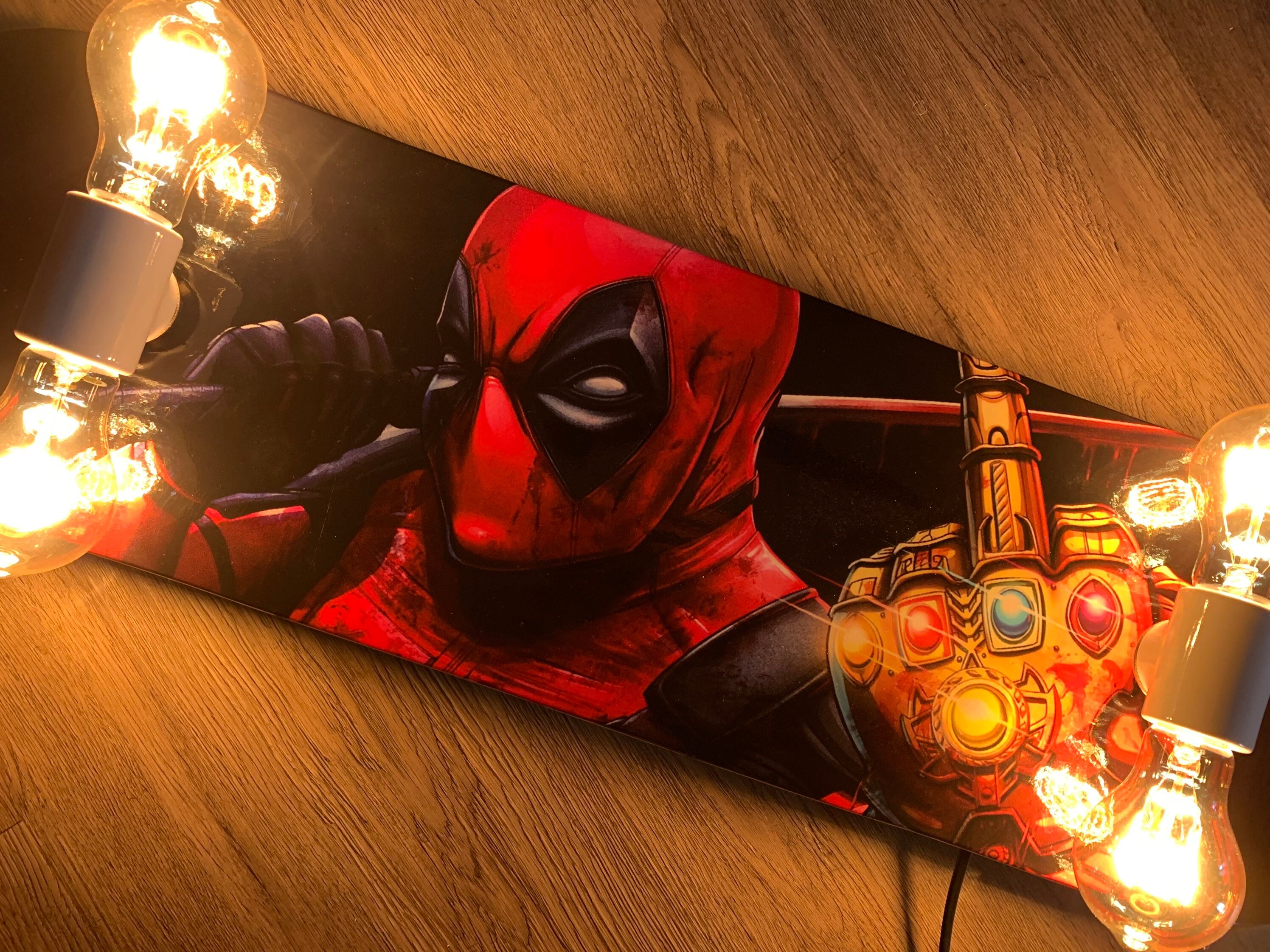Deadpool Skateboard Lamp - Etsy