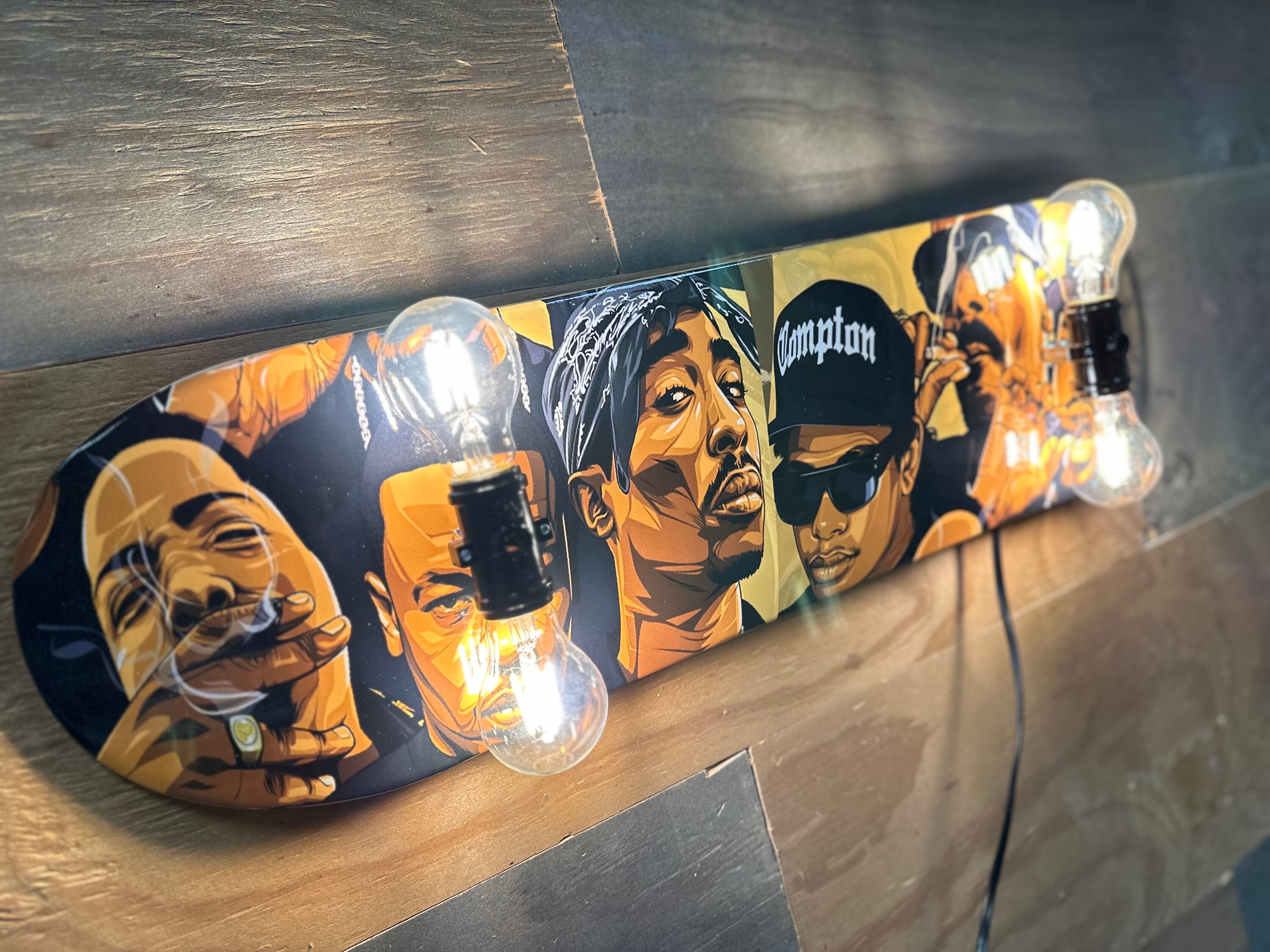 West Coast Rap Skateboard Lamp - Etsy