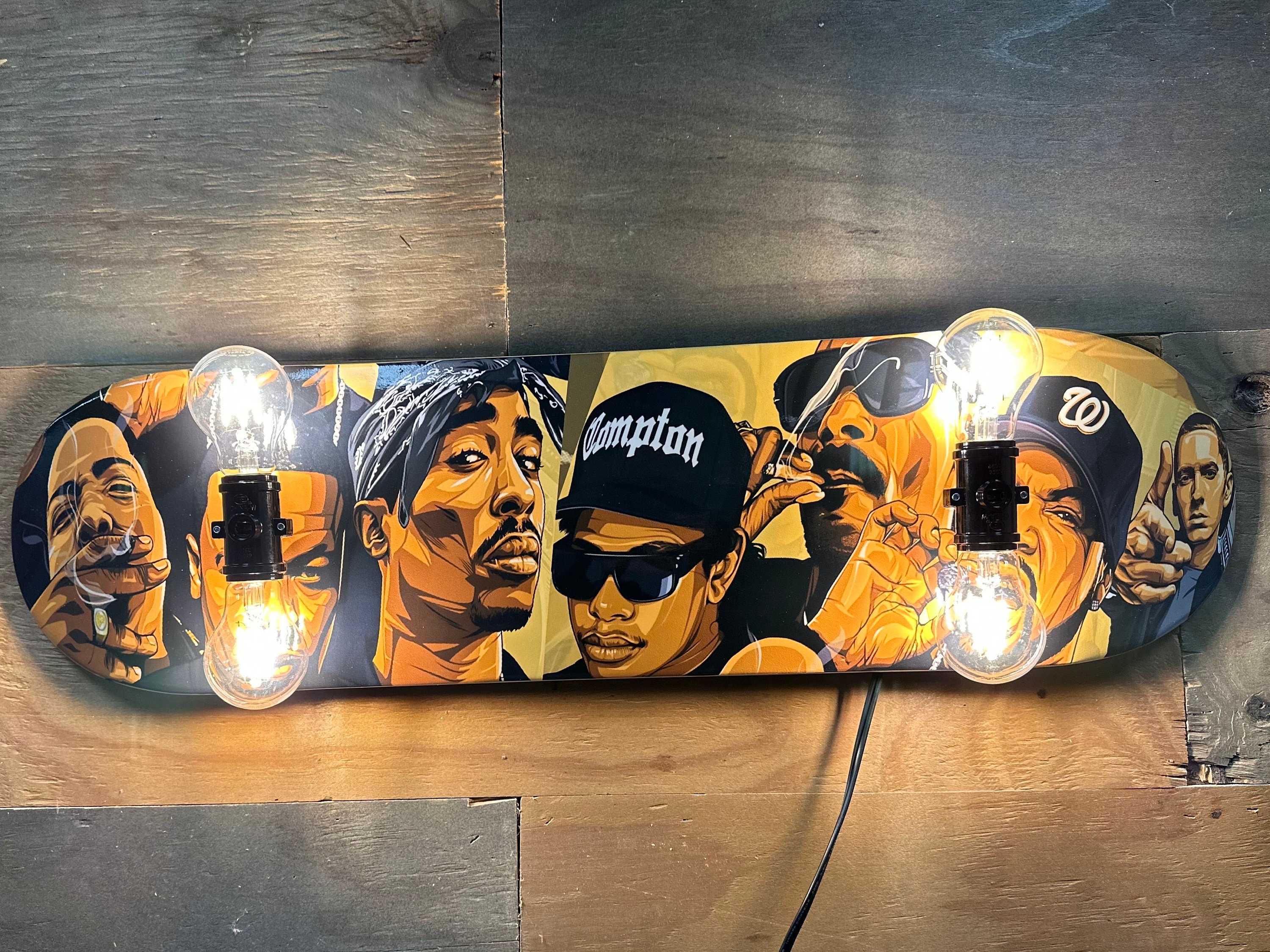 West Coast Rap Skateboard Lamp - Etsy