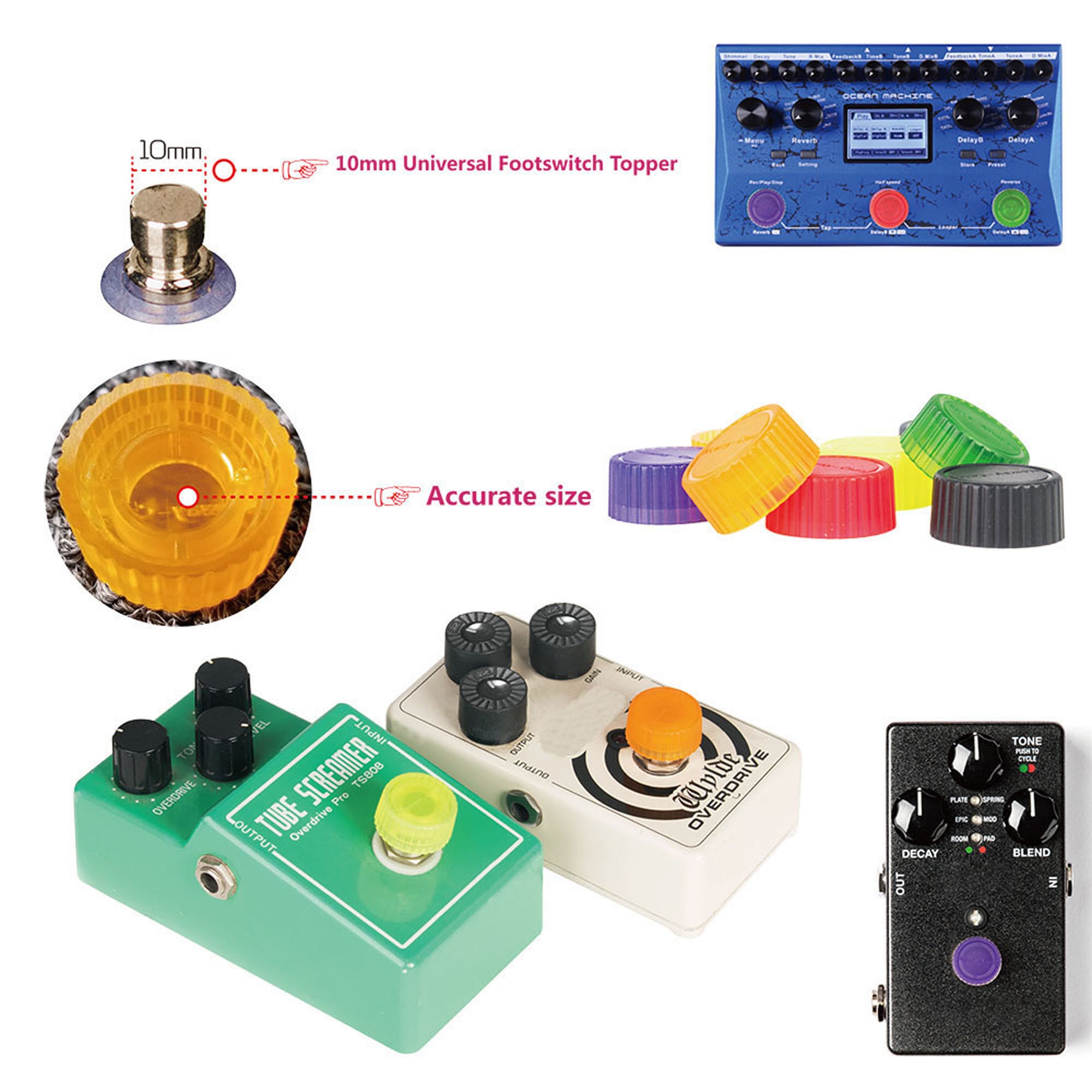 Guitar Pedal Footswitch Topper Electric Guitar Effect Foot - Etsy