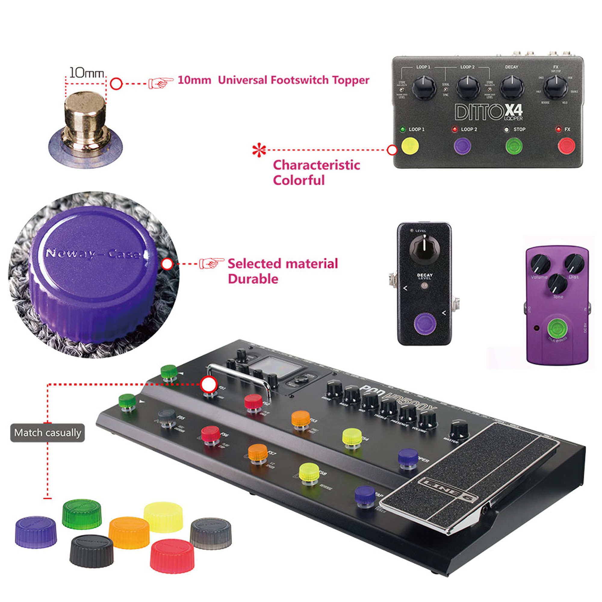 Guitar Pedal Footswitch Topper Electric Guitar Effect Foot - Etsy