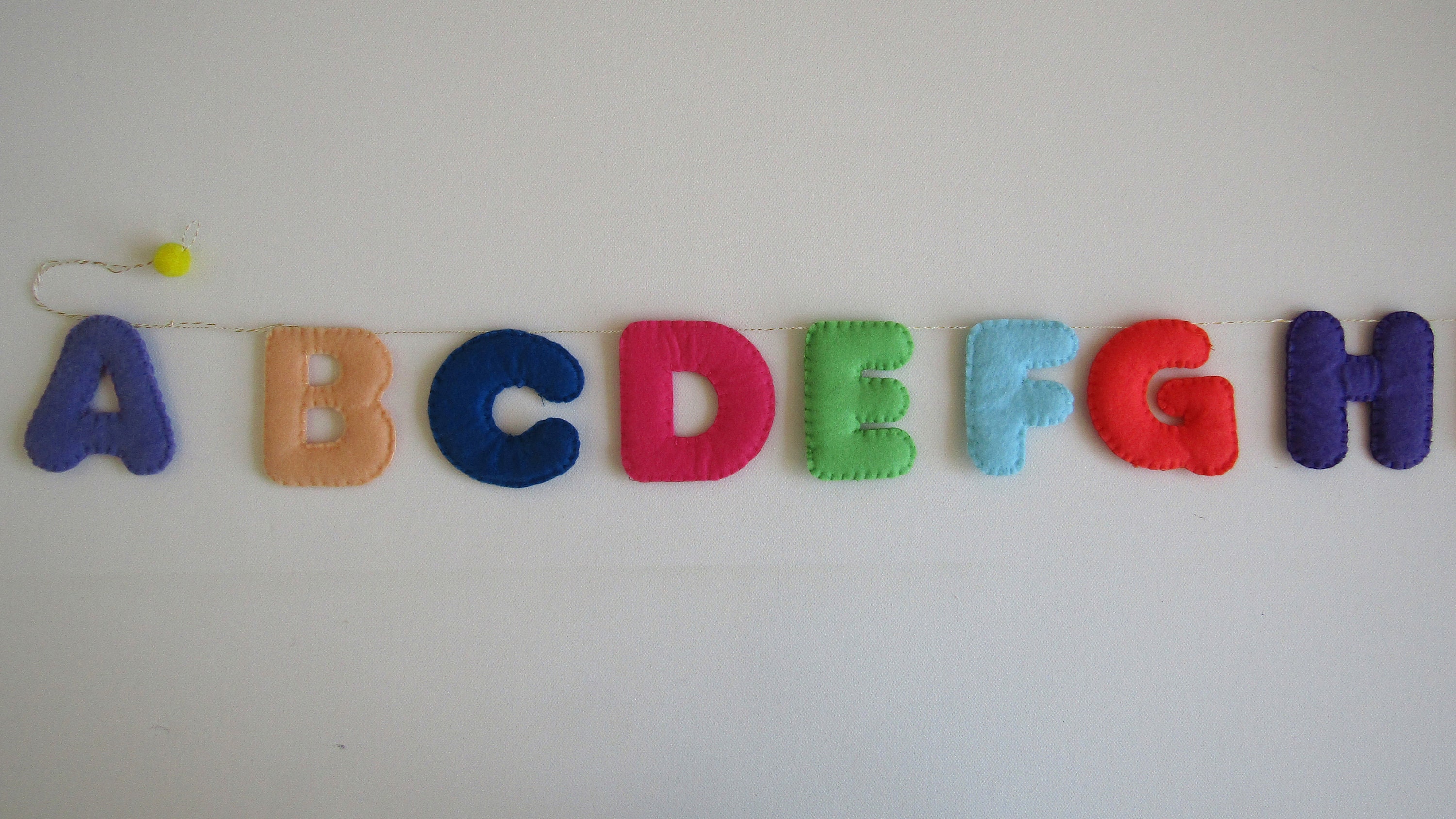 Garland Letters Felt Alphabet Wall Decoration Room Child Baby. | Etsy