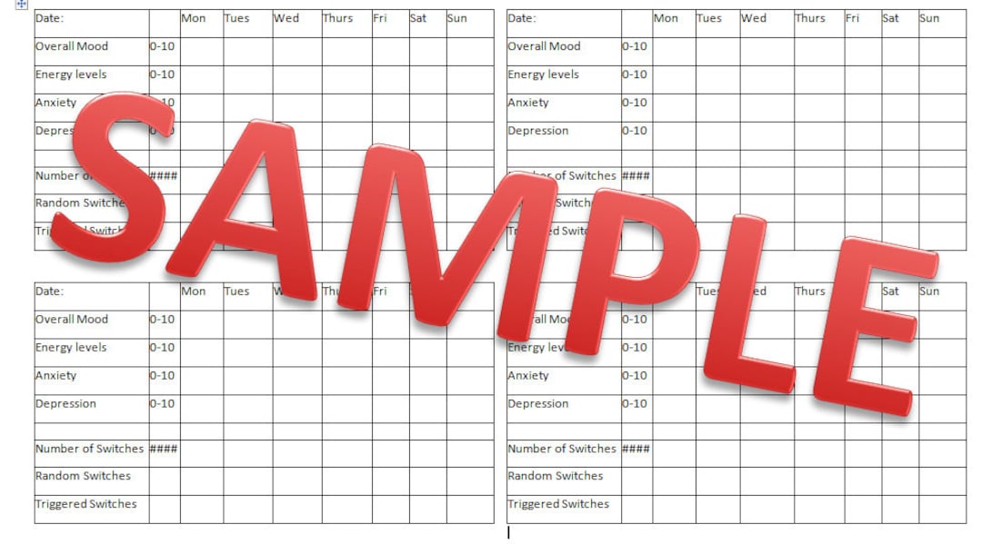 DID/OSDD System Folder Sheets [dissociative Identity Disorder ...