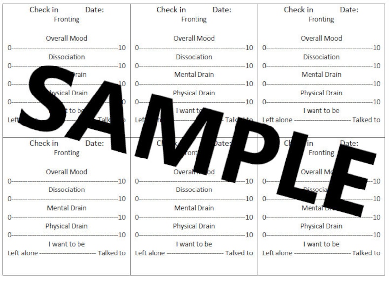 DID/OSDD System Folder Sheets [dissociative Identity Disorder ...