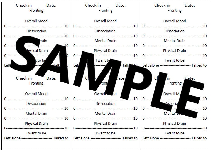 DID/OSDD System Folder Sheets [dissociative Identity Disorder ...