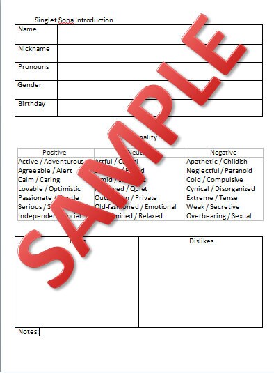 DID/OSDD System Folder Sheets [dissociative Identity Disorder ...
