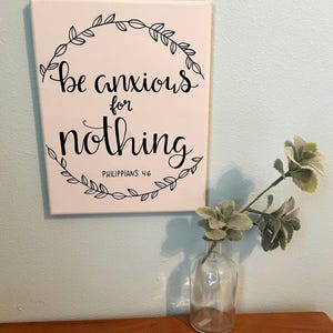 Philippians 4:6 Be Anxious for Nothing Scripture Wall Art - Etsy