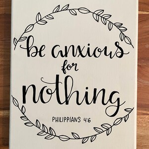 Philippians 4:6 Be Anxious for Nothing Scripture Wall Art - Etsy