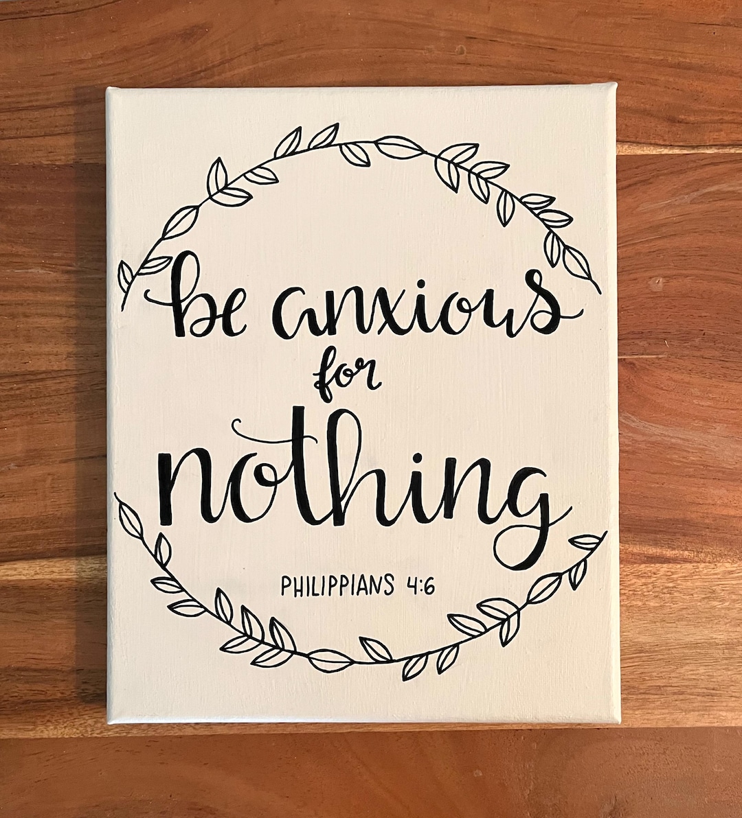 Philippians 4:6 Be Anxious for Nothing Scripture Wall Art - Etsy