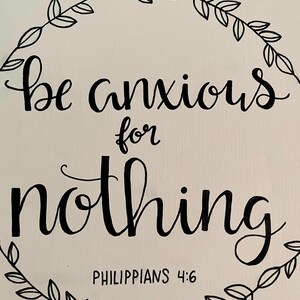 Philippians 4:6 Be Anxious for Nothing Scripture Wall Art - Etsy