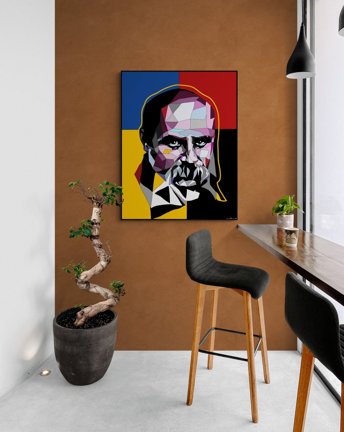 Taras Shevchenko Portrait, Pop Art, Digital File, Geometric Art, Poster ...