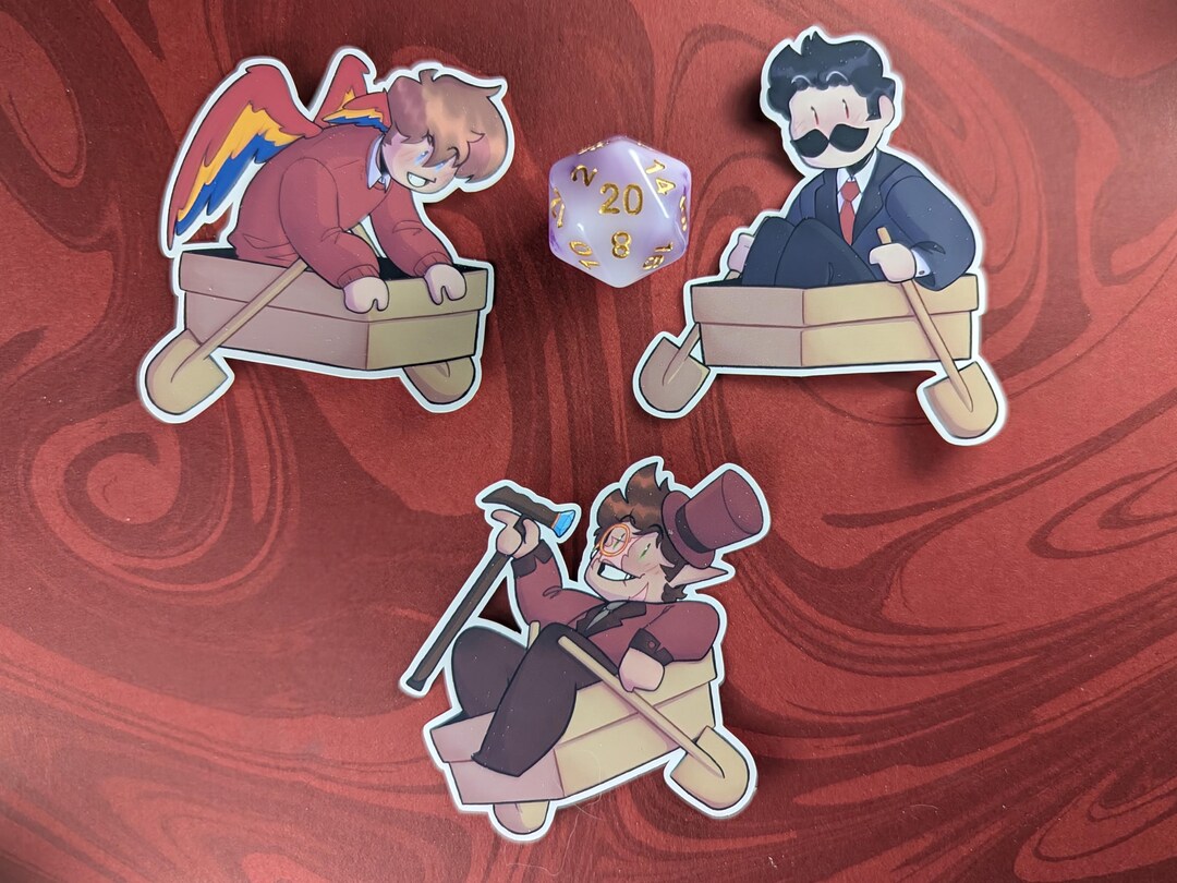 Grian, Mumbo Jumbo, and Goodtimeswithscar 2.5"boatem Pole Stickers ...